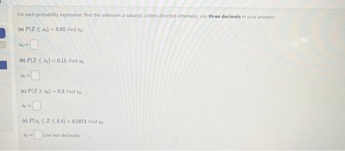 Solved Evaluate the following probability expressions. | Chegg.com