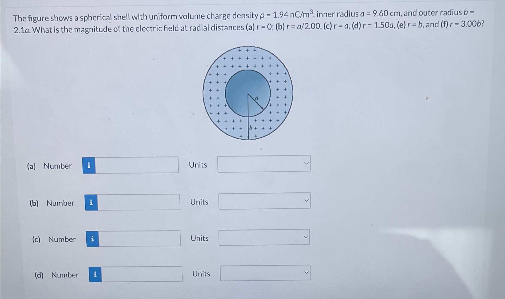 Solved The figure shows a spherical shell with uniform | Chegg.com