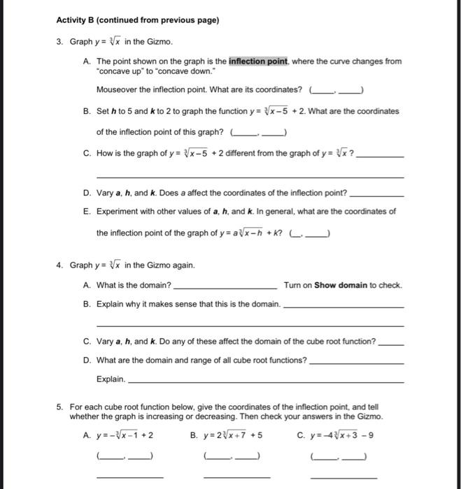 Solved Activity \\( B \\) (continued from previous page) 3. | Chegg.com