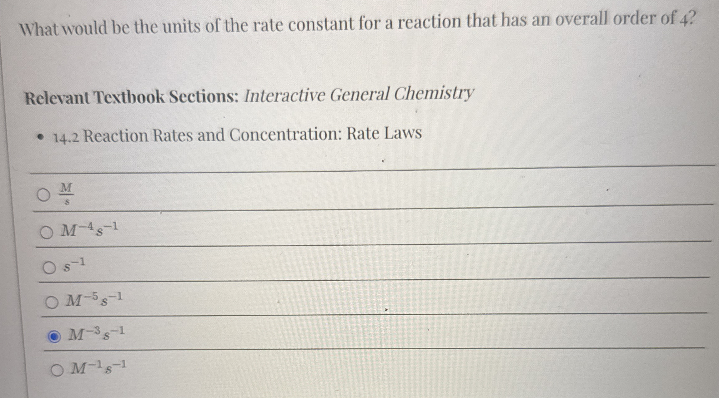What would be the units of the rate constant for a | Chegg.com