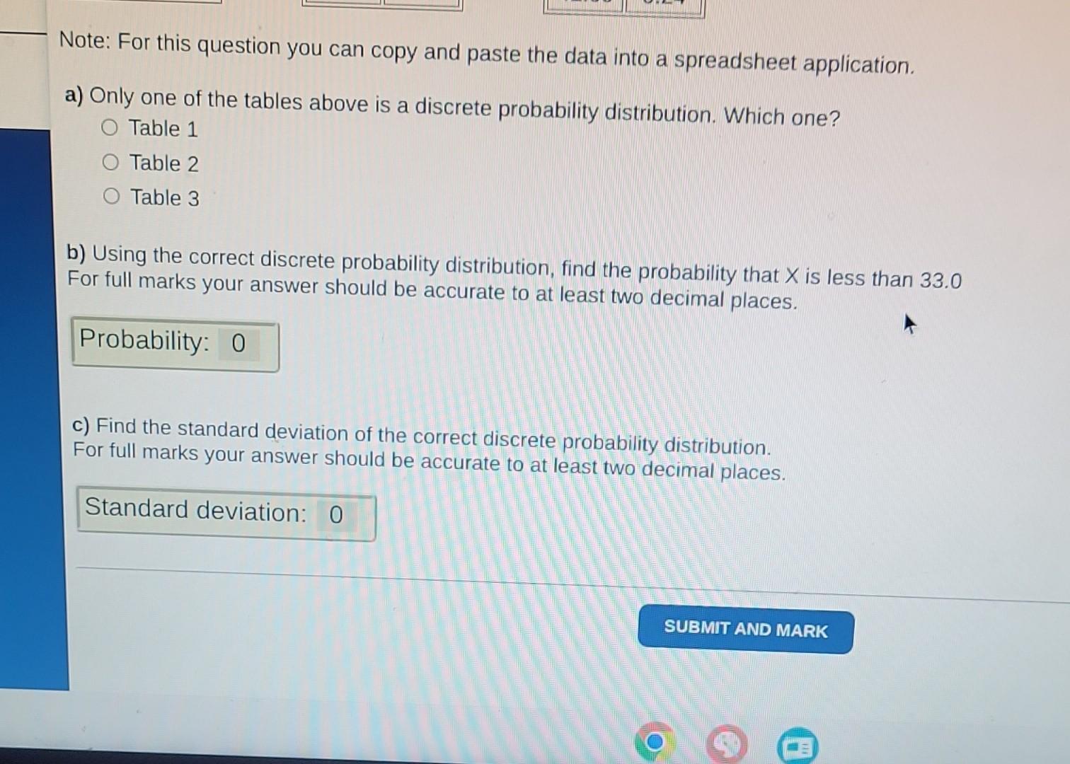 Here are 3 tables of information: Note: For this | Chegg.com