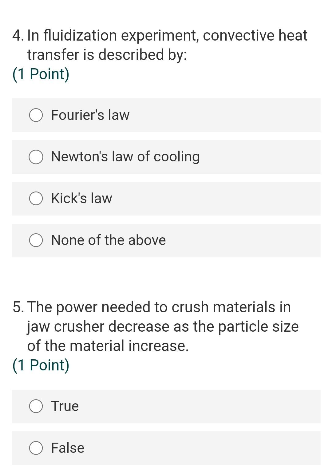 Solved 4. In fluidization experiment, convective heat | Chegg.com