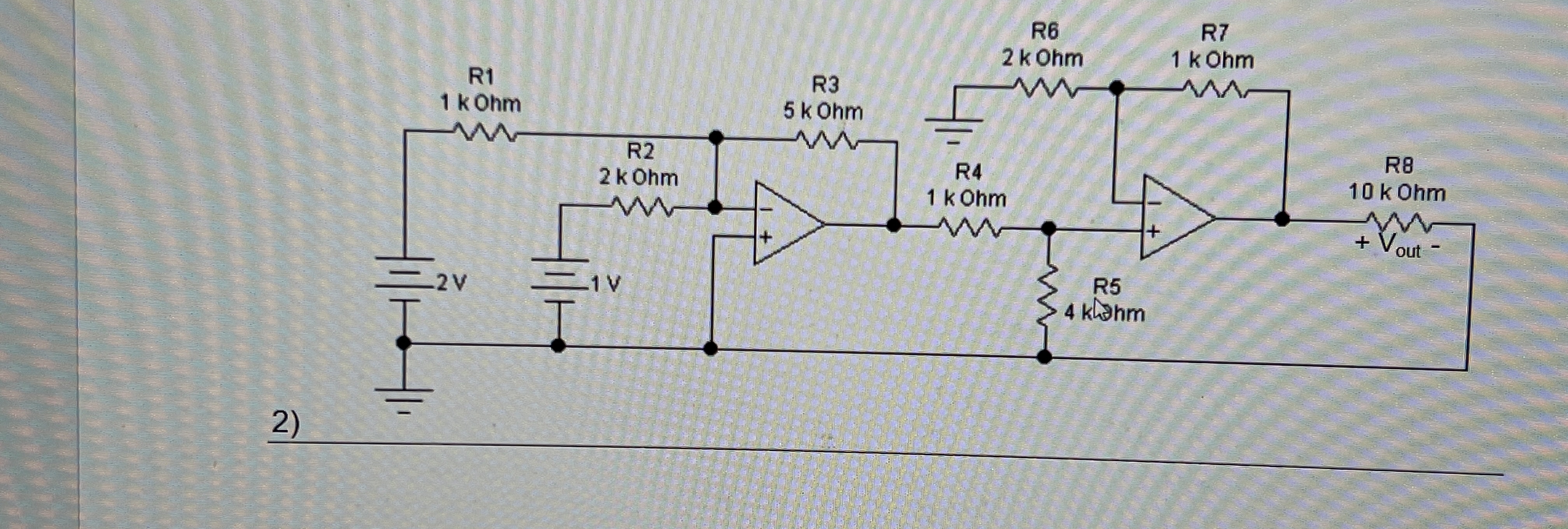 Solved Summing Op Amps: determine the final output voltage | Chegg.com