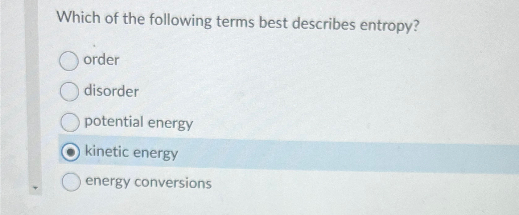 Solved Which of the following terms best describes | Chegg.com
