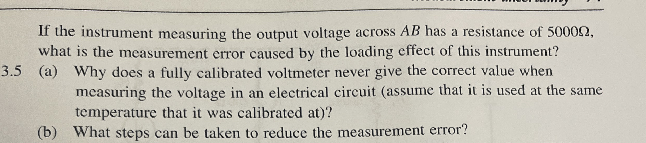 Solved If the instrument measuring the output voltage across | Chegg.com