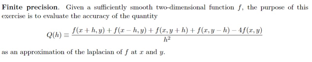 Solved Finite precision. Given a sufficiently smooth | Chegg.com