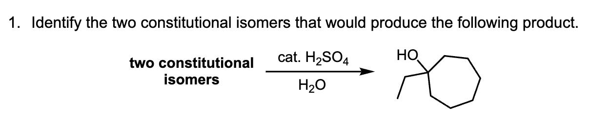Solved 1. ﻿Identify the two constitutional isomers that | Chegg.com