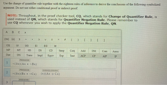 Use the change of quantifier rule together with the | Chegg.com