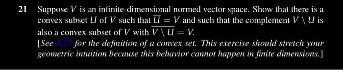 Solved 1 Suppose V Is An Infinite Dimensional Normed Vector