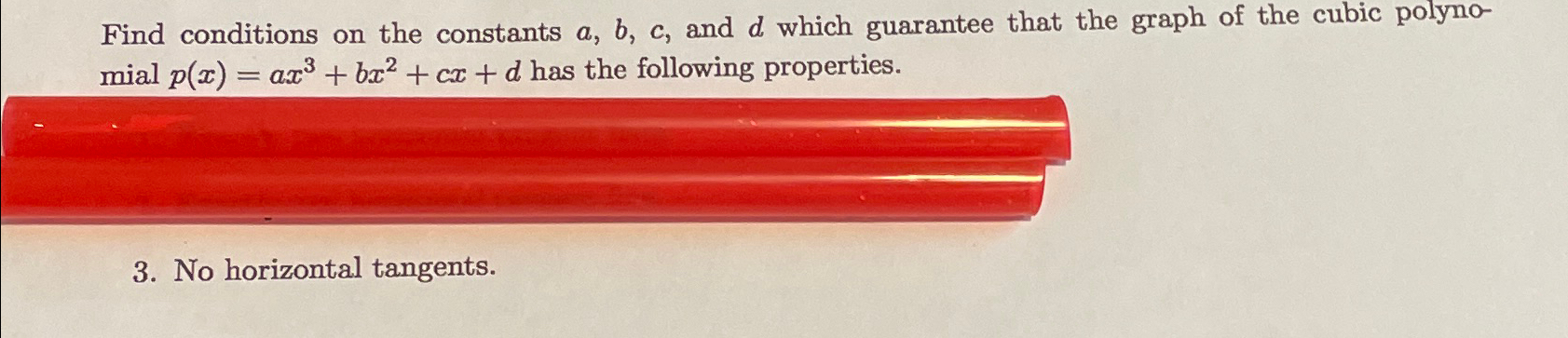 Solved Find conditions on the constants a,b,c, ﻿and d ﻿which | Chegg.com