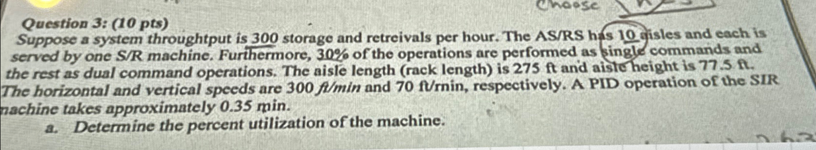 Solved Question 3: (10 ﻿pts)Suppose a system throughtput is | Chegg.com