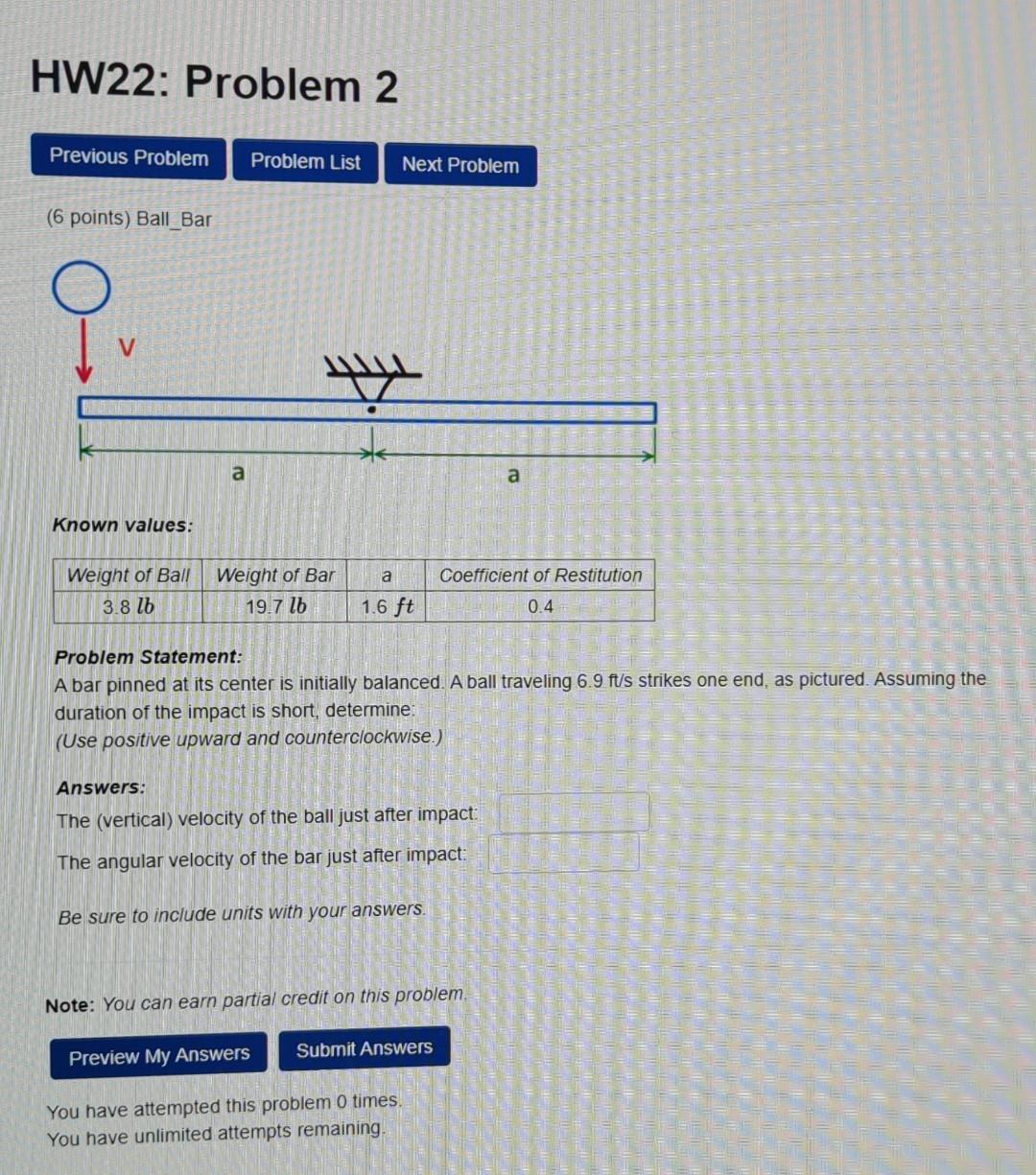 Solved Hw22 Problem 2 Previous Problem Problem List Next 0335