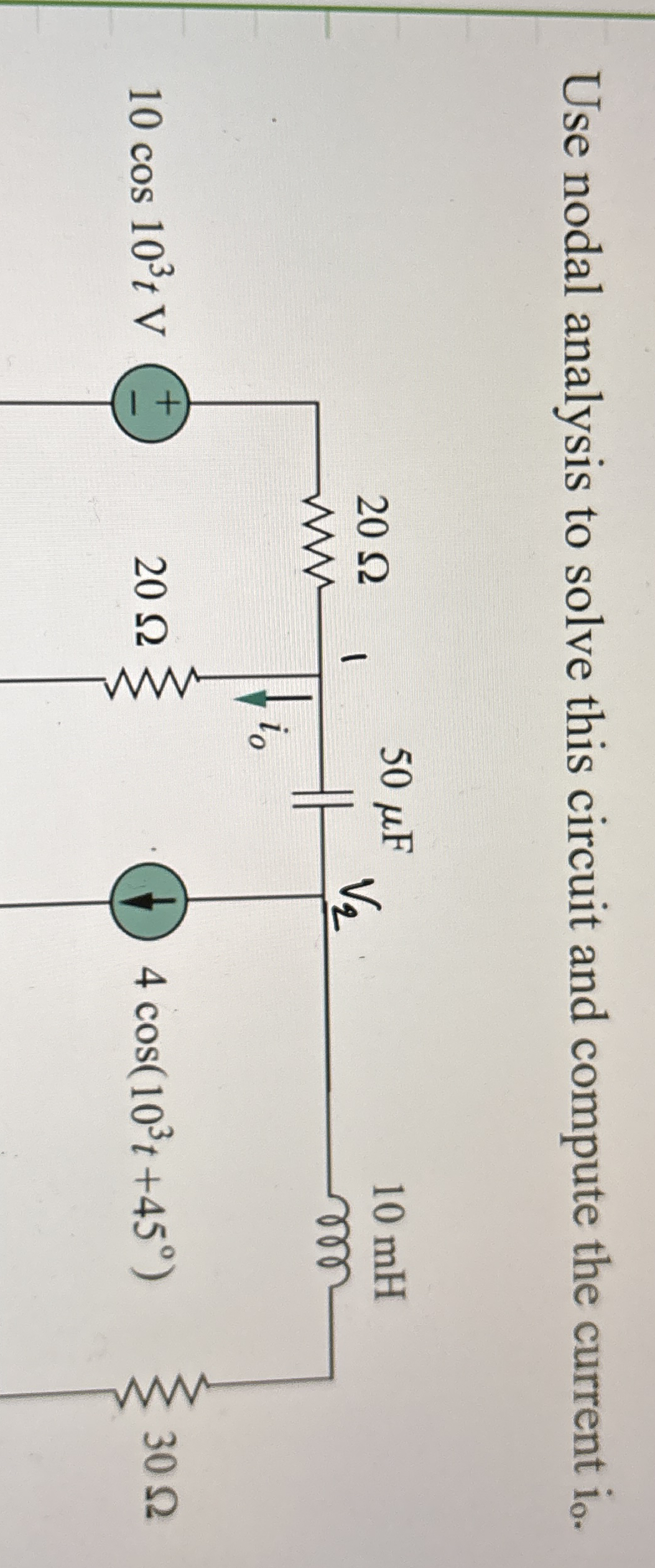 Solved Use nodal analysis to solve this circuit and compute | Chegg.com