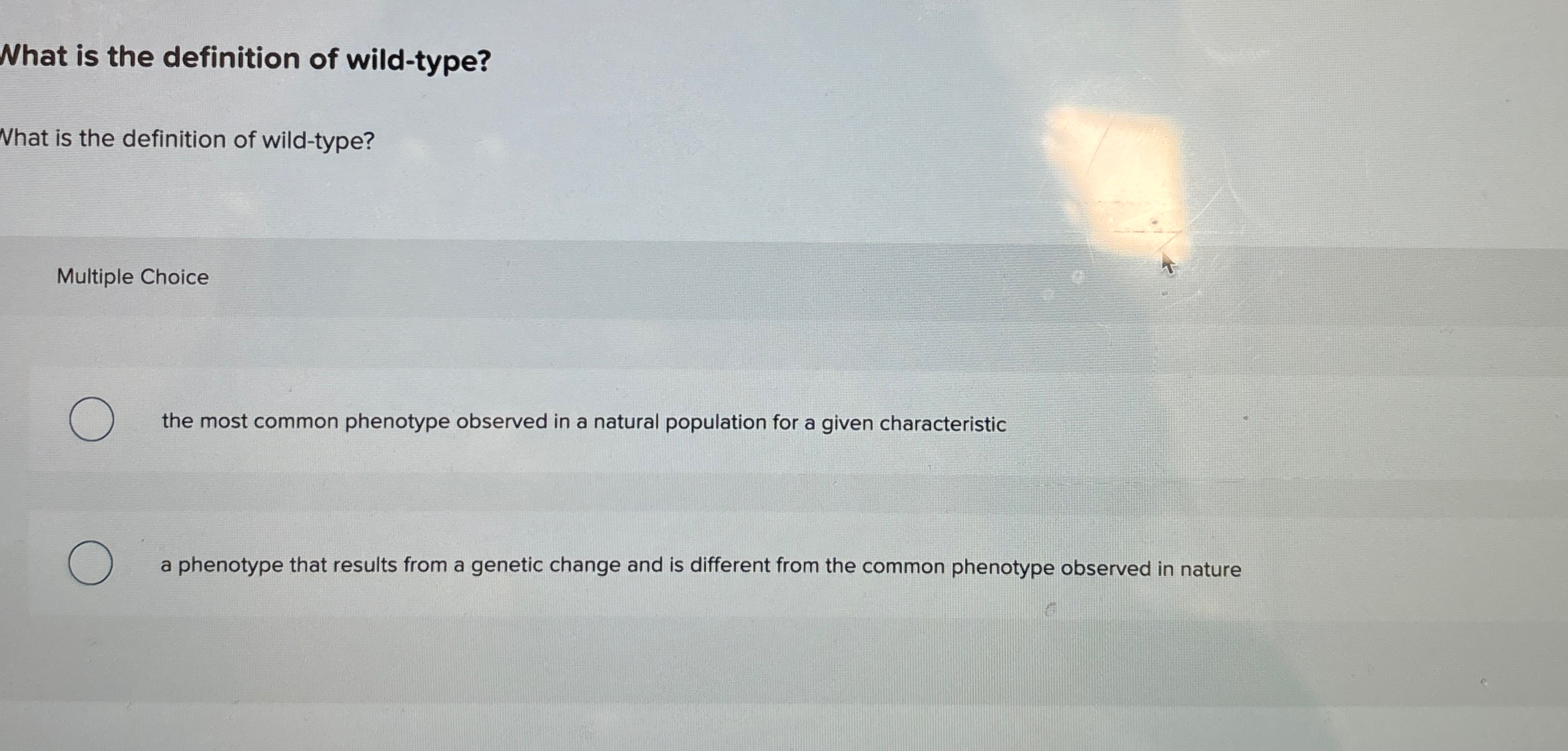 Solved What is the definition of wild-type?What is the | Chegg.com