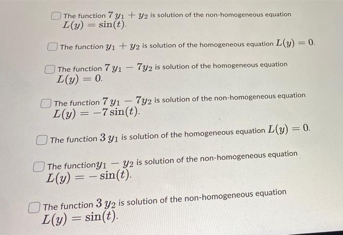 Solved Suppose that y1(t) and y2(t) are solutions of the | Chegg.com