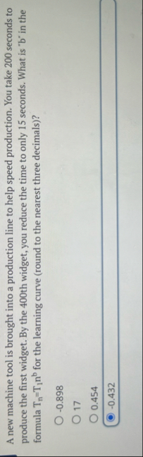 A new machine tool is brought into a production line | Chegg.com