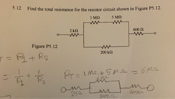 Solved 3.12 Find the total resistance for the resistor | Chegg.com