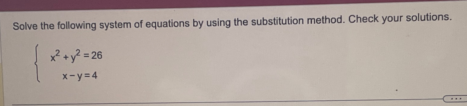 Solved Solve the following system of equations by using the | Chegg.com