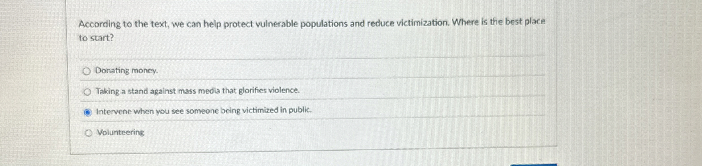 Solved According to the text, we can help protect vulnerable | Chegg.com