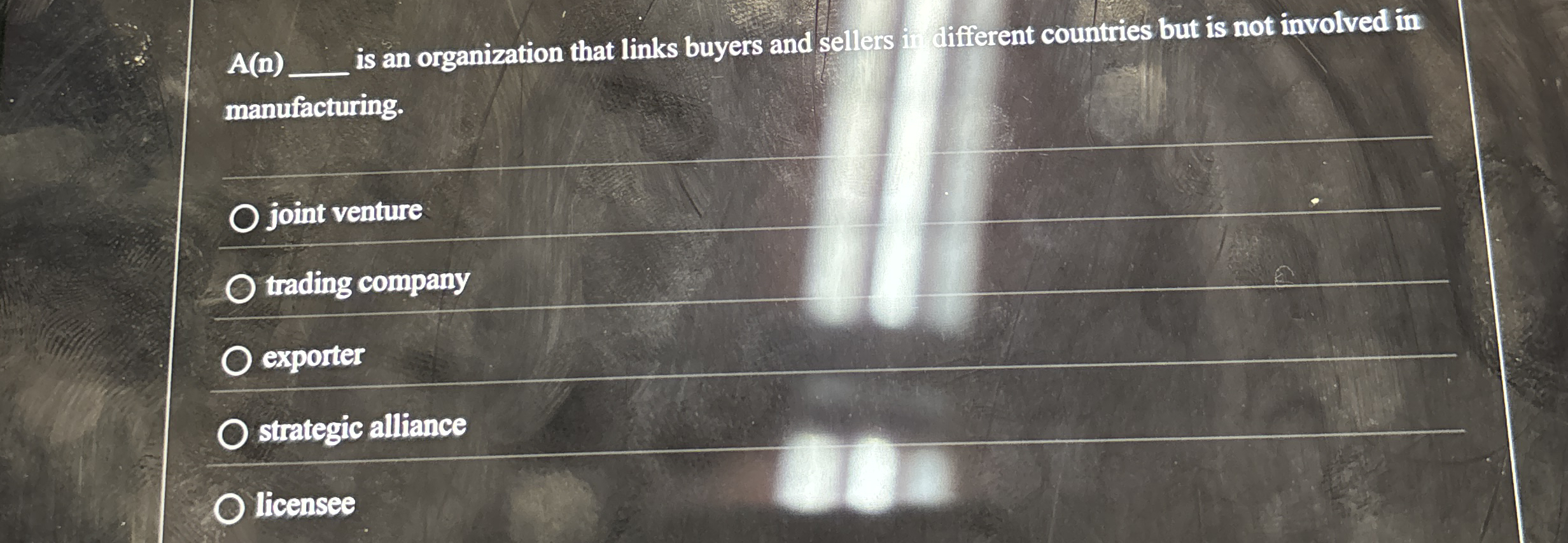 Solved A(n) q, ﻿is an organization that links buyers and | Chegg.com