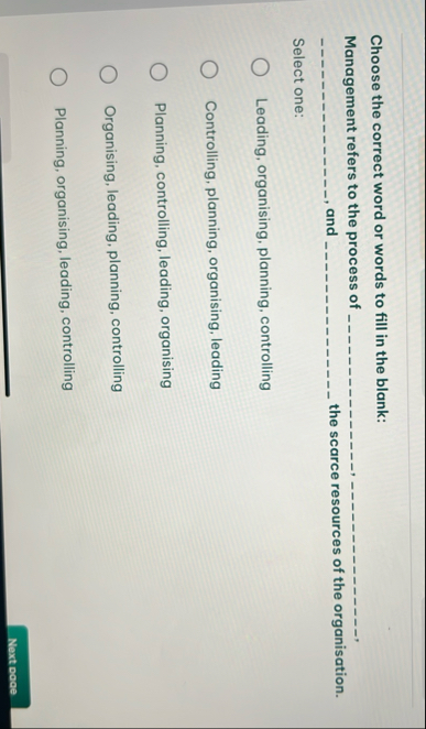 Solved Choose the correct word or words to fill in the | Chegg.com