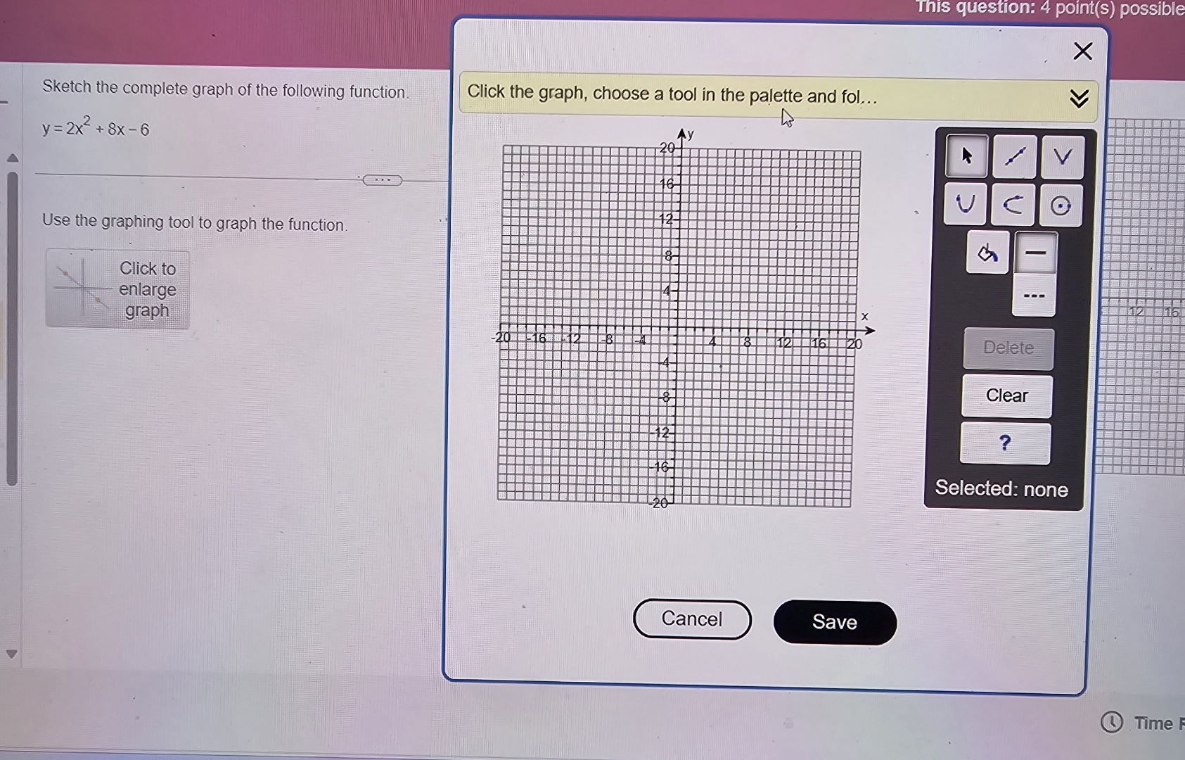 Solved This question: 4 ﻿point(s) ﻿possibleSketch the | Chegg.com