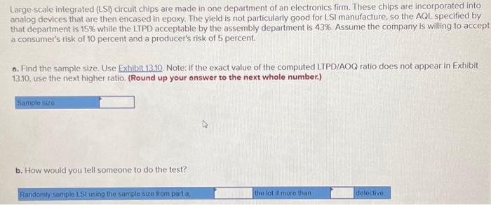 Solved Large-scale integrated (LSI) circuit chips are made | Chegg.com