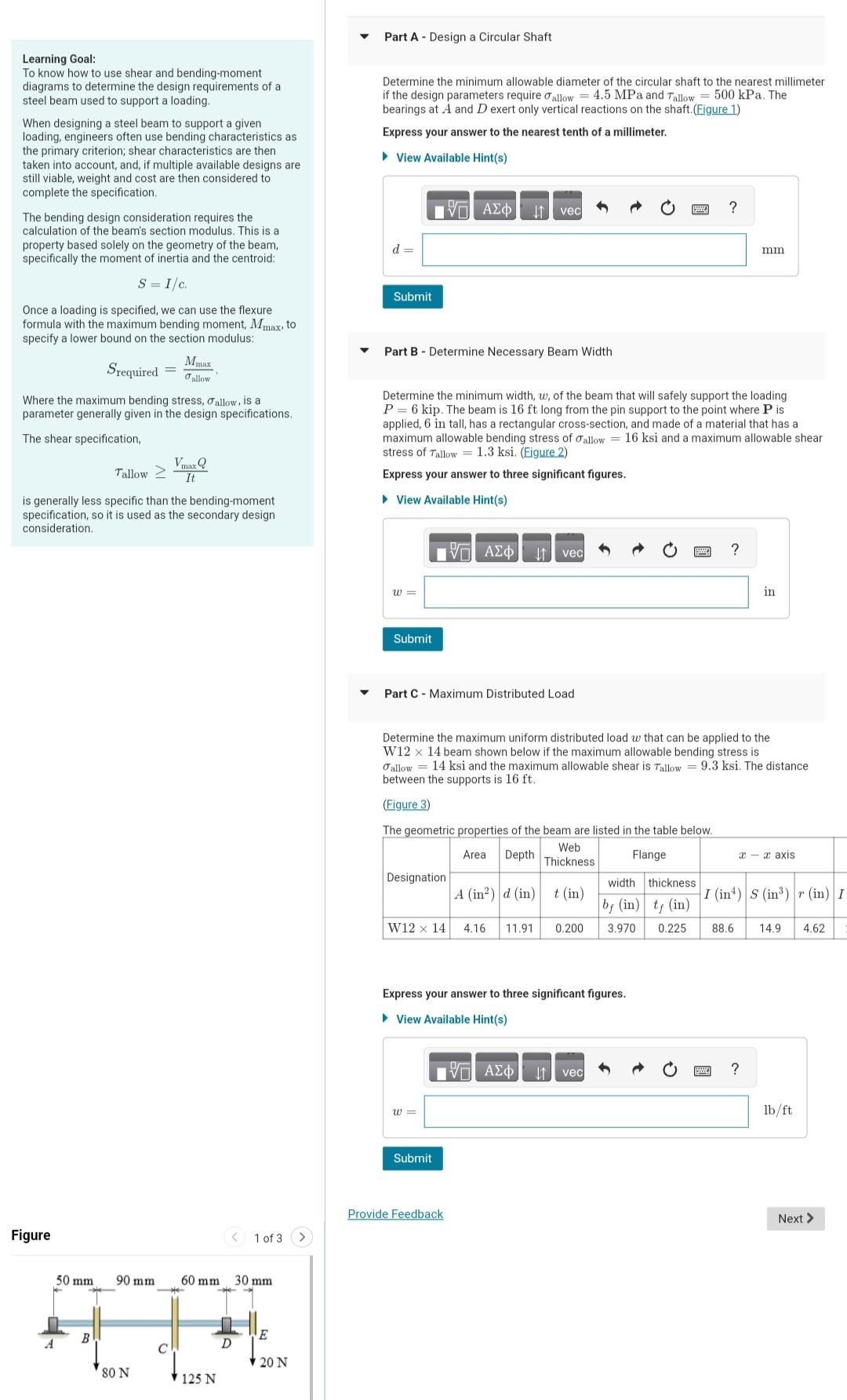 Solved Determine the minimum allowable diameter of the | Chegg.com