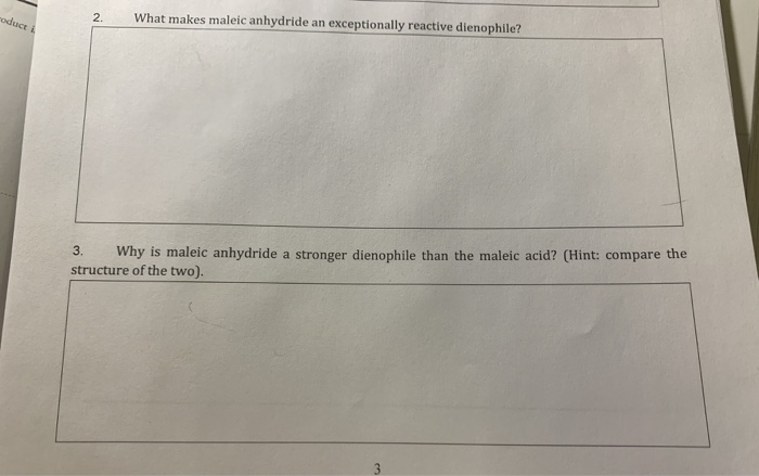 Solved oduct What makes maleic anhydride an exceptionally | Chegg.com
