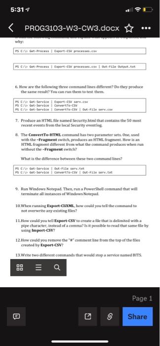 Solved 5:317 く PROG3103-W3-CW3.docx 1 create a Csemed | Chegg.com