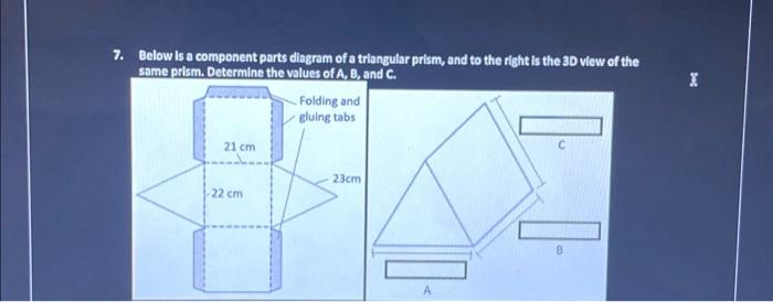 7. Below is a component parts diagram of a triangular | Chegg.com
