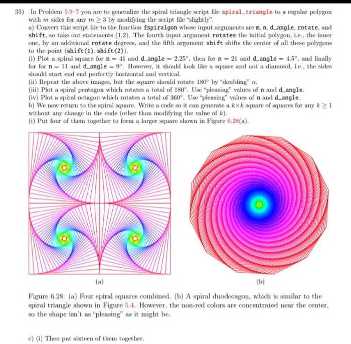 35) In Problem 5.9-7 you are to generalize the spiral | Chegg.com