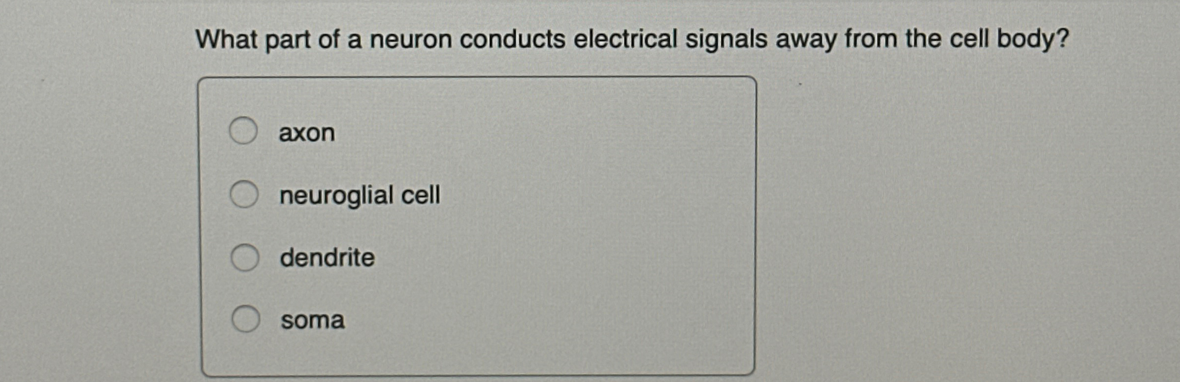 Solved What part of a neuron conducts electrical signals | Chegg.com