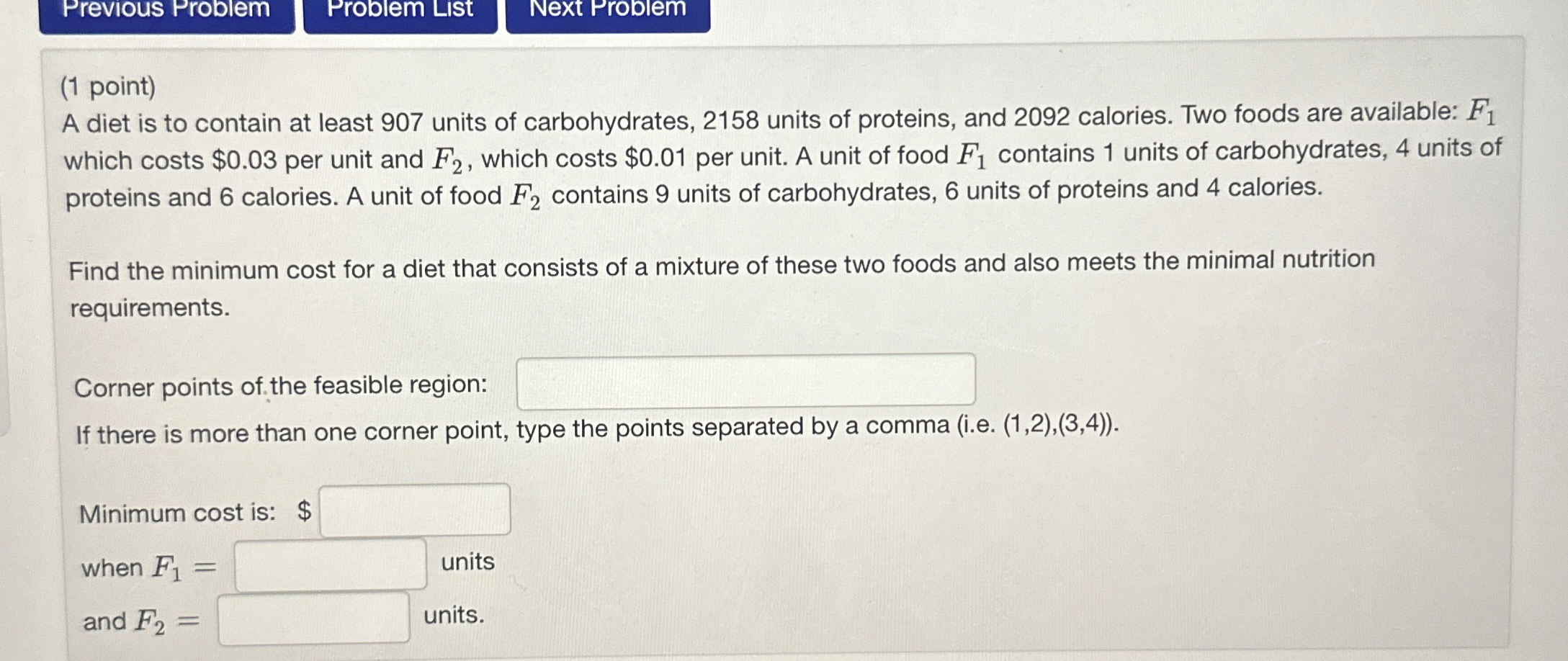 Solved Previous ProblemProblem LIstNext Problem(1 ﻿point)A | Chegg.com