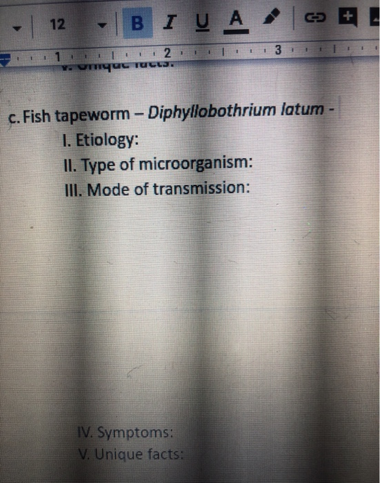 Solved - 12 BI VAREZ 1 31 TT 11L 2 yumyu TUL c. Fish | Chegg.com