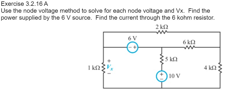 Solved Exercise 3216 ﻿ause The Node Voltage Method To 0974
