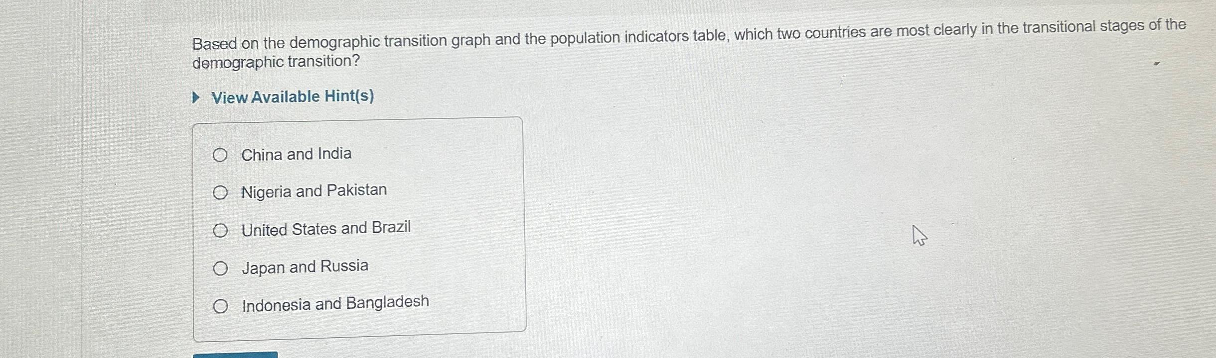 Solved Based on the demographic transition graph and the | Chegg.com