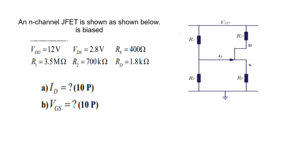 Solved An n-channel JFET is shown as shown below.is | Chegg.com