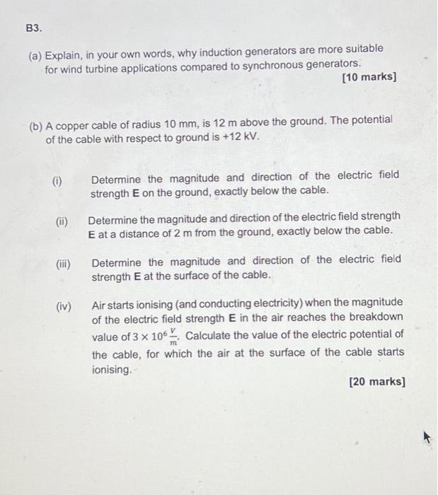 Solved B3. (a) Explain, in your own words, why induction | Chegg.com