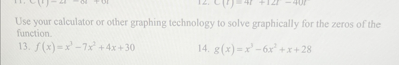 Solved Use your calculator or other graphing technology to | Chegg.com