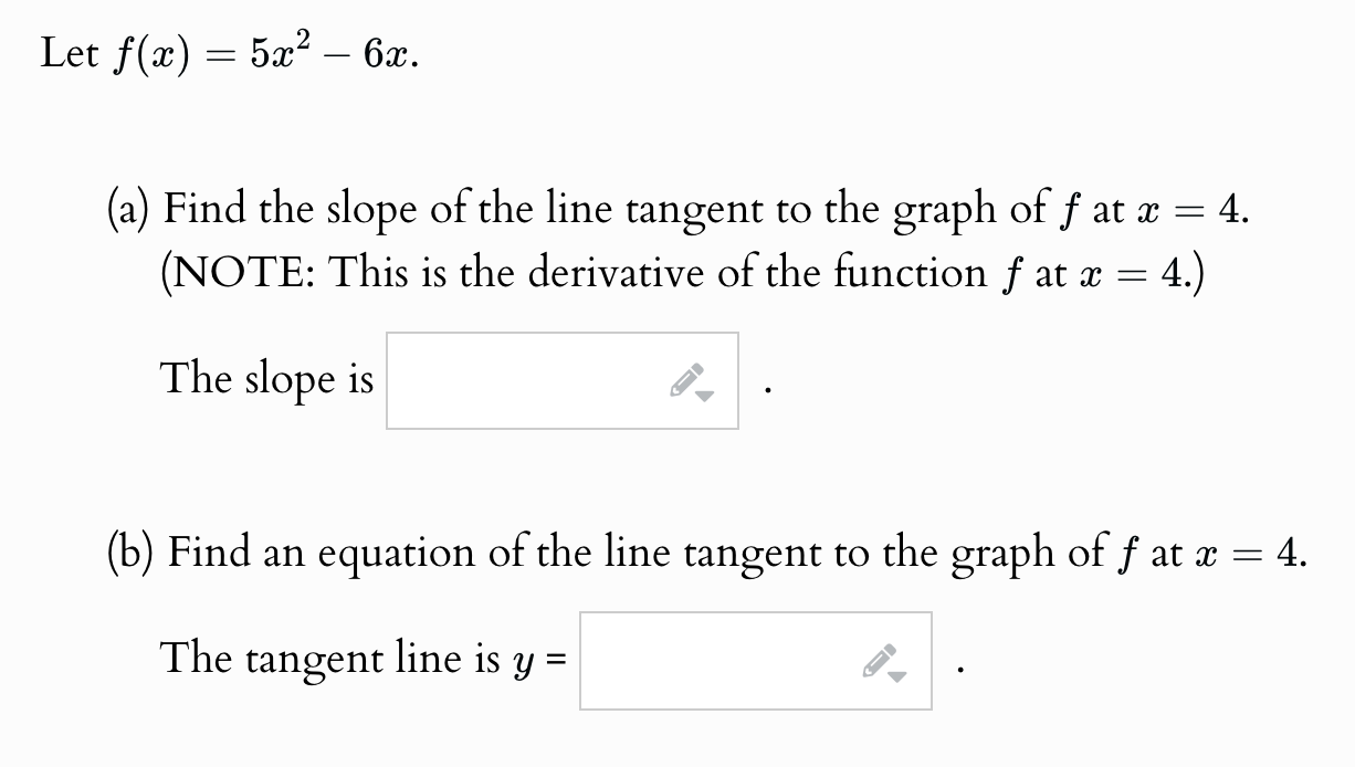 Solved Let f(x)=5x2-6x.(a) ﻿Find the slope of ﻿the line | Chegg.com