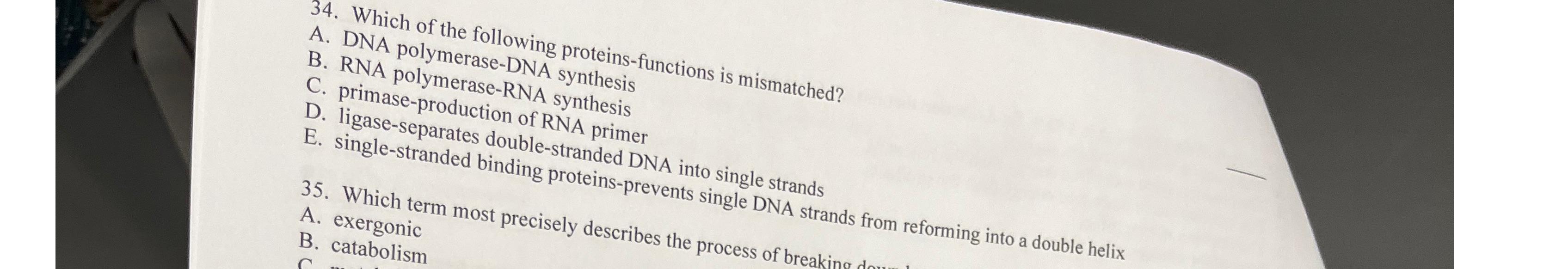 Solved Which of the following proteins-functions is | Chegg.com