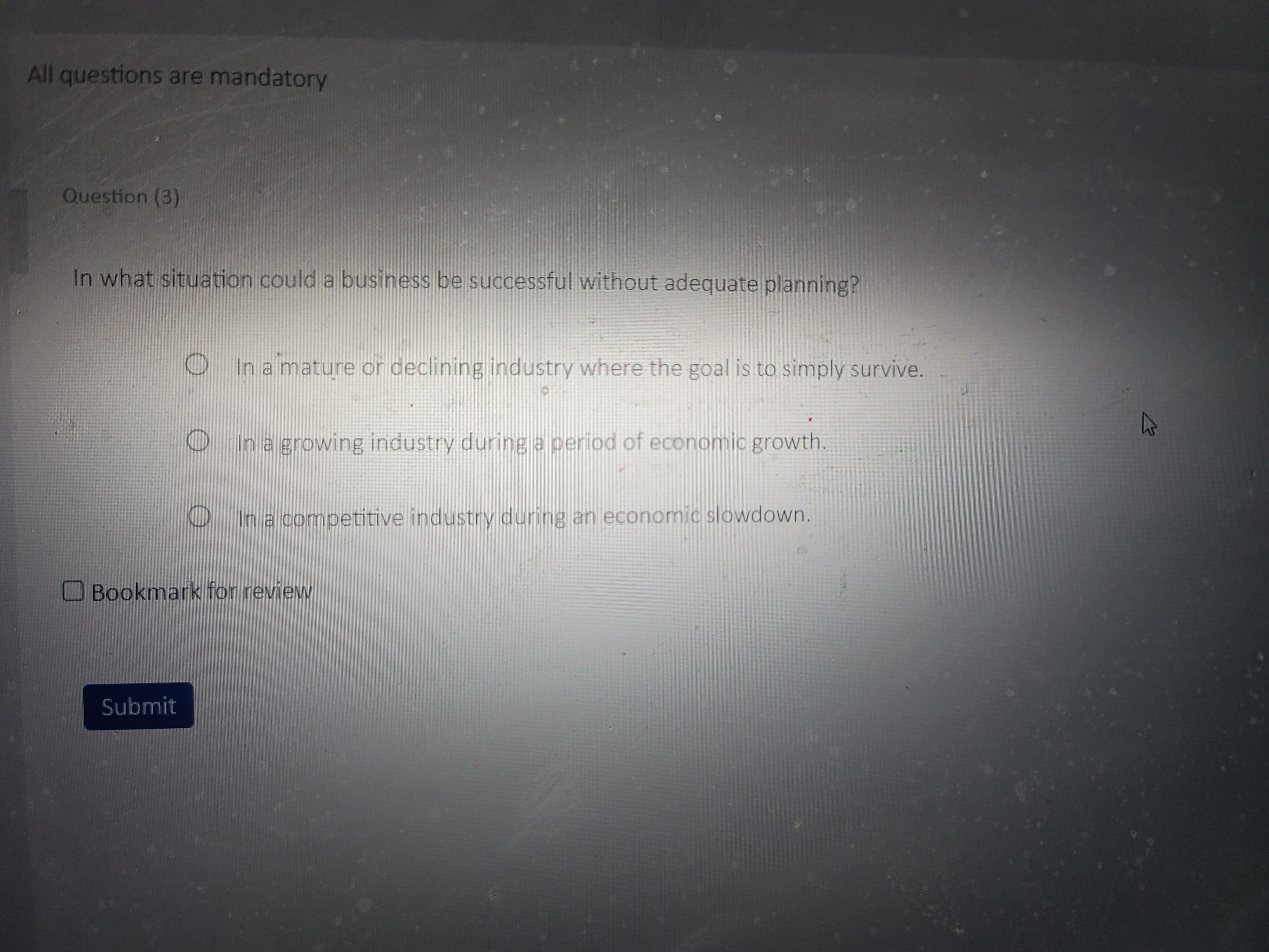 Solved In what situation could a business be successful | Chegg.com