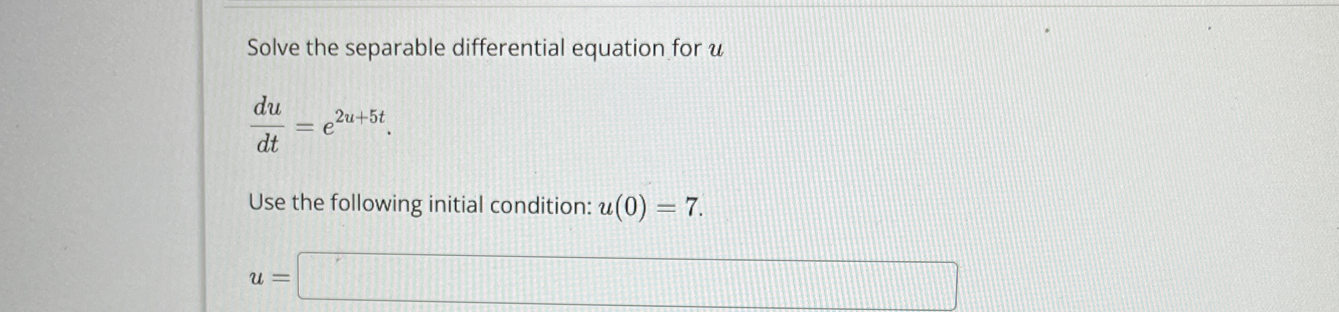 Solved Solve the separable differential equation for | Chegg.com