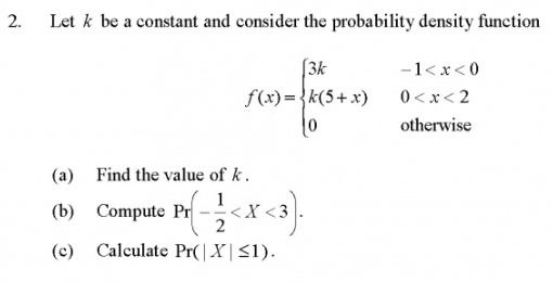 Solved Let k ﻿be a constant and consider the probability | Chegg.com