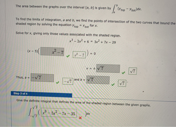 Solved 20 Step 1 of 4 In order to find the area of the | Chegg.com