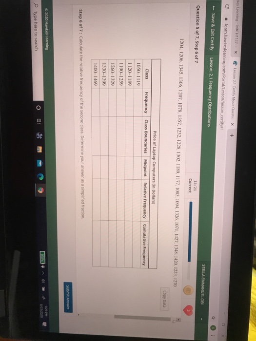 Solved kes Learning - MATH1127: X Lesson 2.1 Certify Mode | Chegg.com