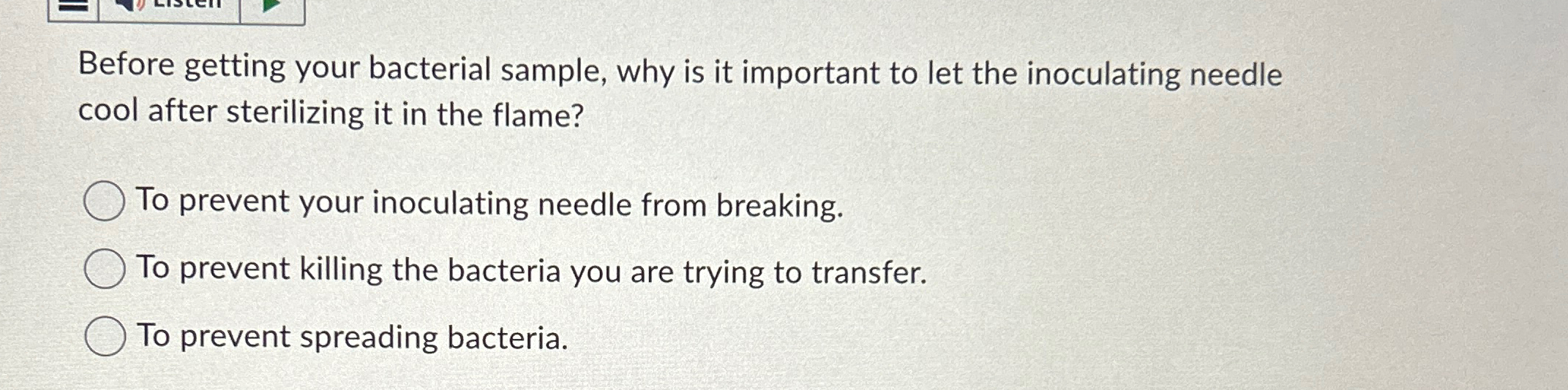Solved Before getting your bacterial sample, why is it | Chegg.com