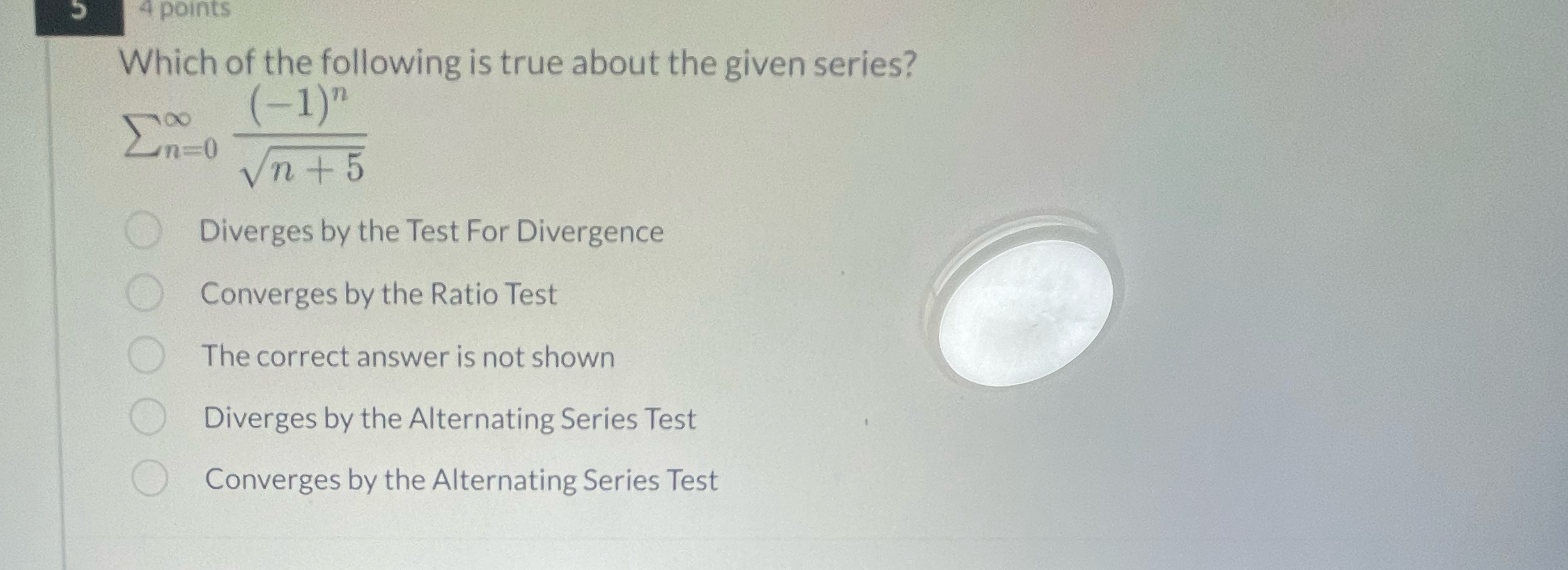 Solved 4 ﻿pointsWhich of the following is true about the | Chegg.com