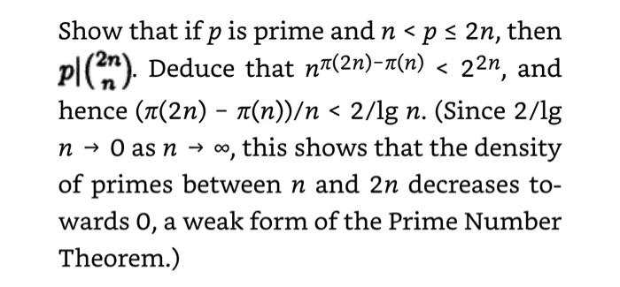 Solved Show that if p is prime and n